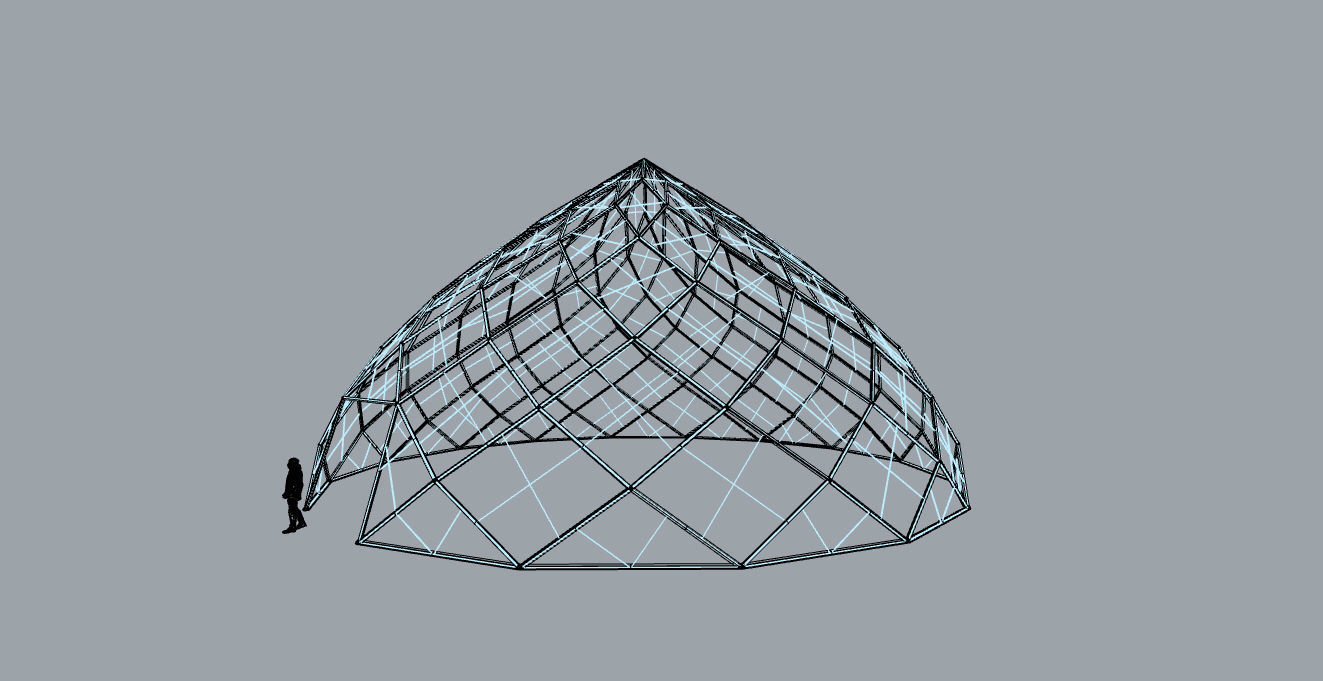Pointed Dome with Door Opening and enclosure Panels 3D model | CGTrader