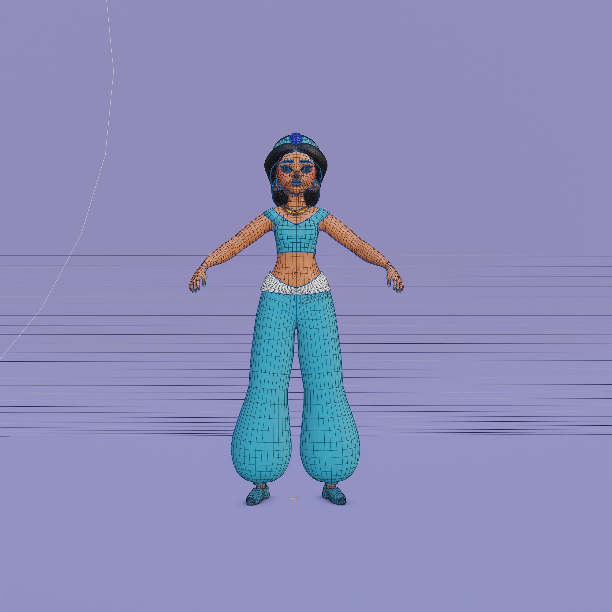 3D model Princess Jasmine VR / AR / low-poly | CGTrader