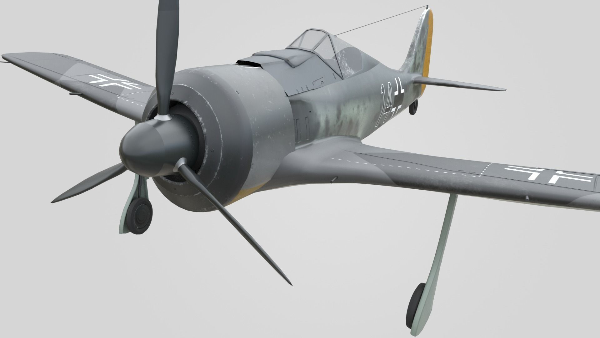 3D model Focke Wulf Fw 190 Plane VR / AR / low-poly | CGTrader