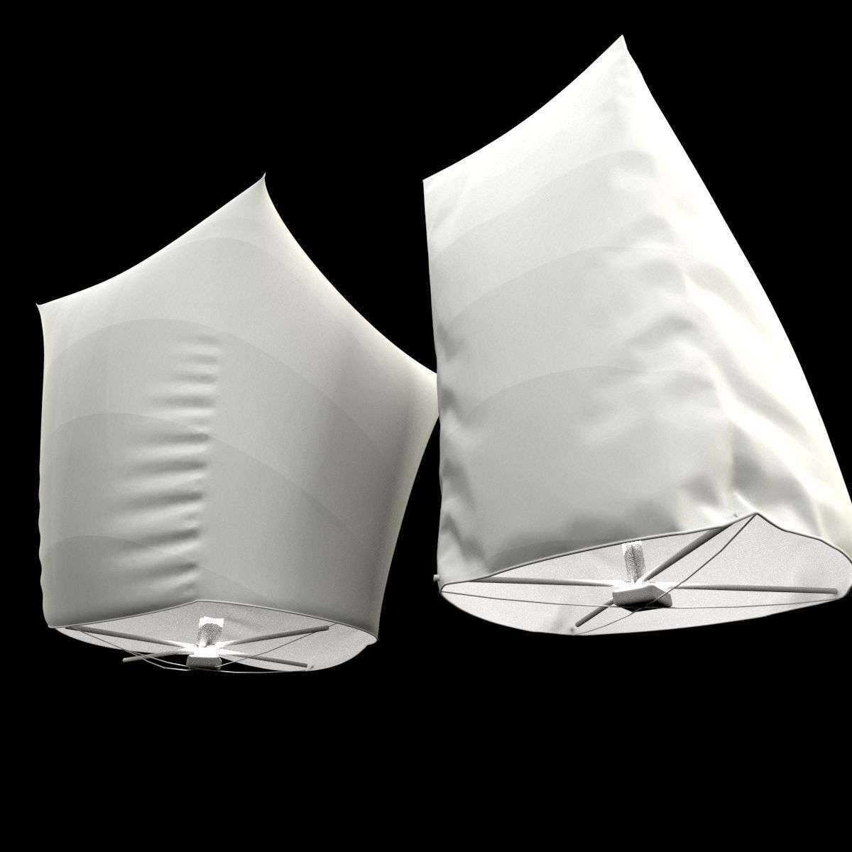 Chinese sky lantern 3D model | CGTrader