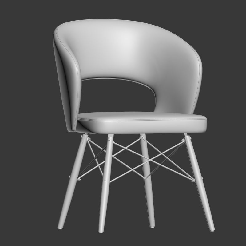 Darford Open AC Chair Cross Legs 3D model | CGTrader