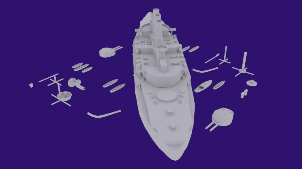SMS Schleswig-Holstein 3D model 3D printable | CGTrader