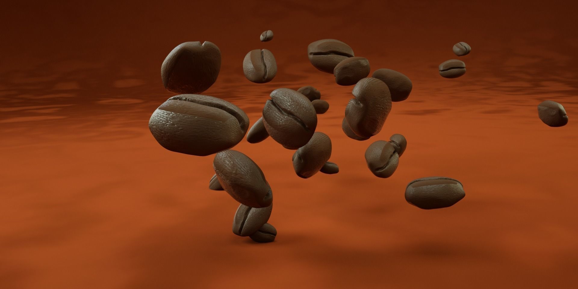 Coffee bean 3D model 3D model OBJ 3DS FBX C4D STL ABC