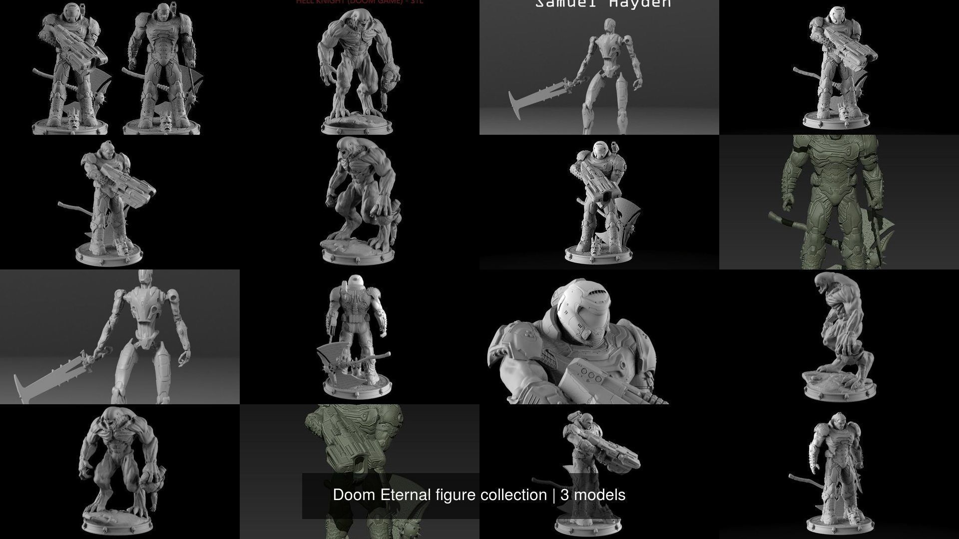 Doom Eternal figure collection | CGTrader