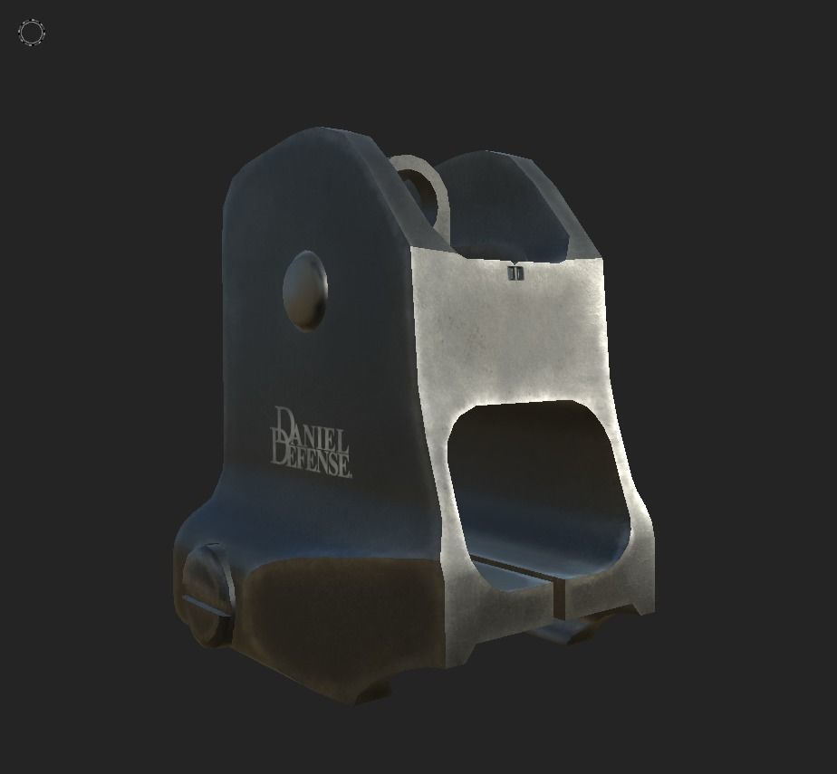 3D model Daniel Defense Rear Fixed Iron Sight VR / AR / low-poly | CGTrader