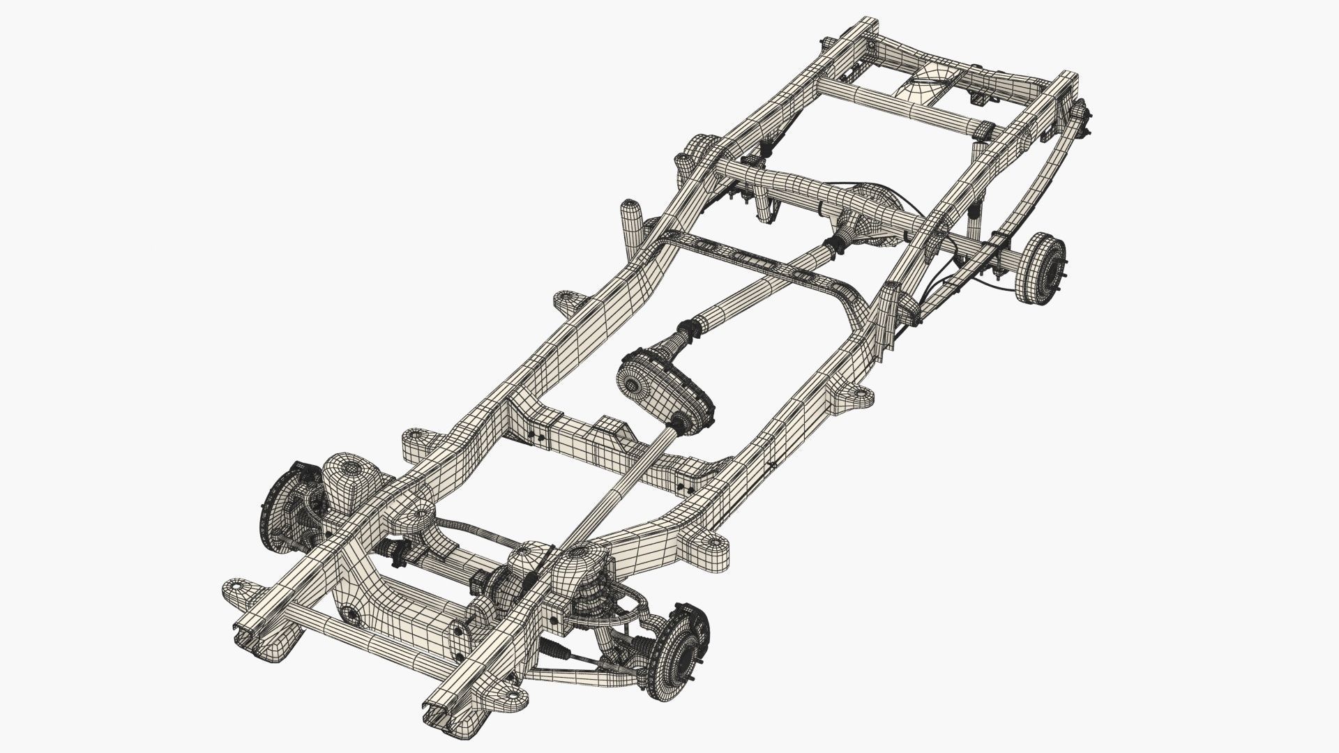 PICKUP TRUCK CHASSIS 4WD IFS 3D model | CGTrader