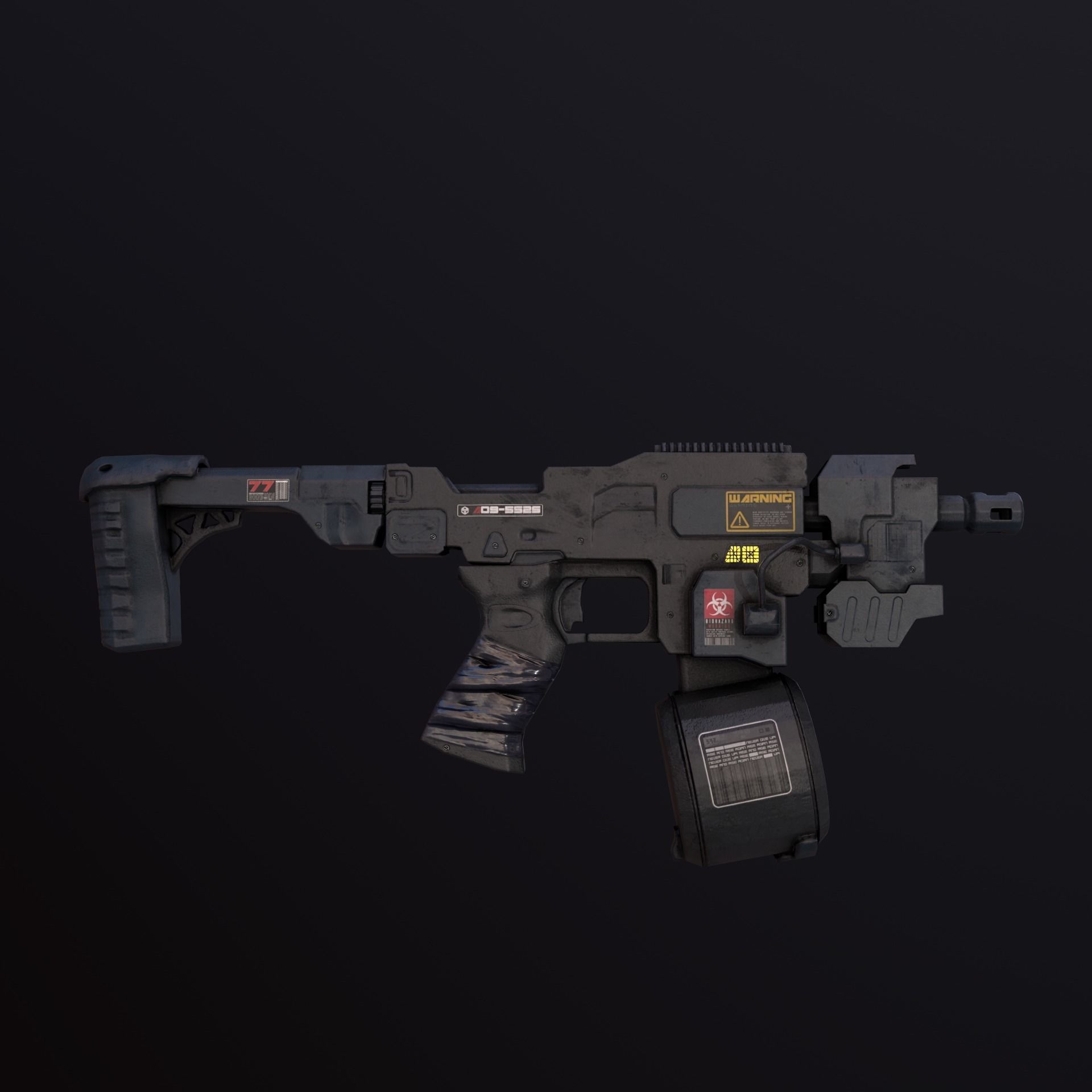 3D model Sci-Fi Weapon Cyber Riffle VR / AR / low-poly | CGTrader