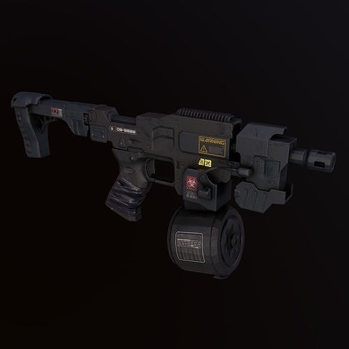 3D model Sci-Fi Weapon Cyber Riffle VR / AR / low-poly | CGTrader