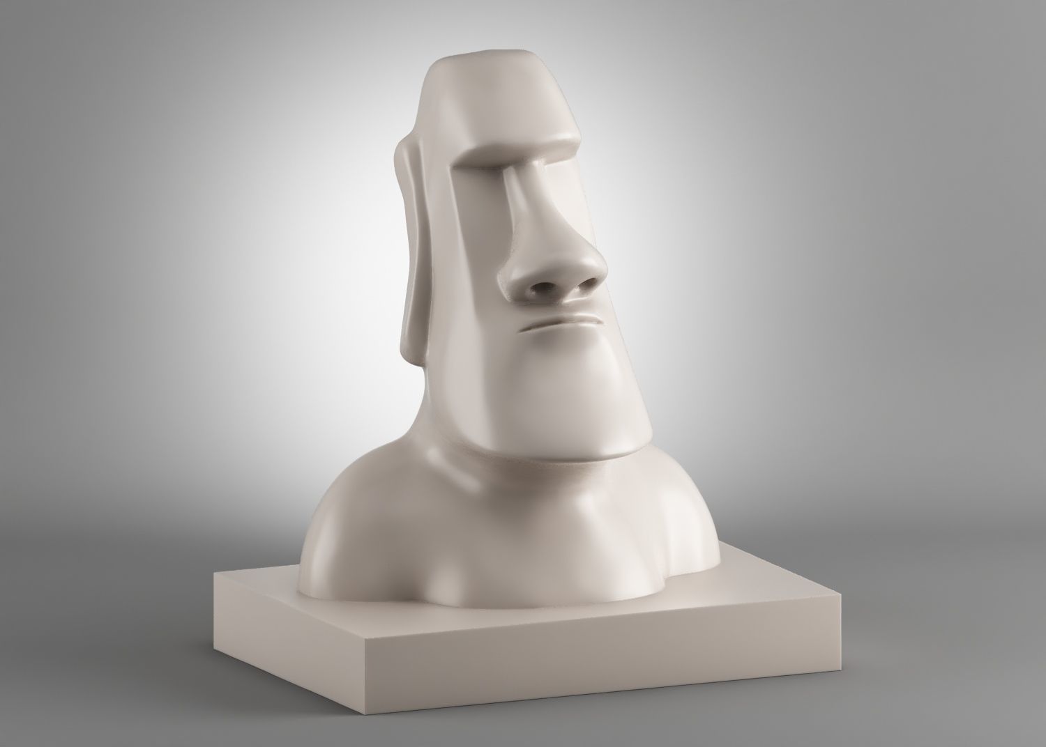 Moai 3d Print Model sculpture of man with beard 3D model 3D printable ...