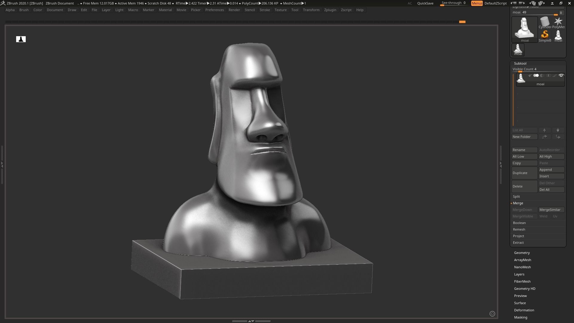 Moai 3d Print Model 3D model 3D printable | CGTrader