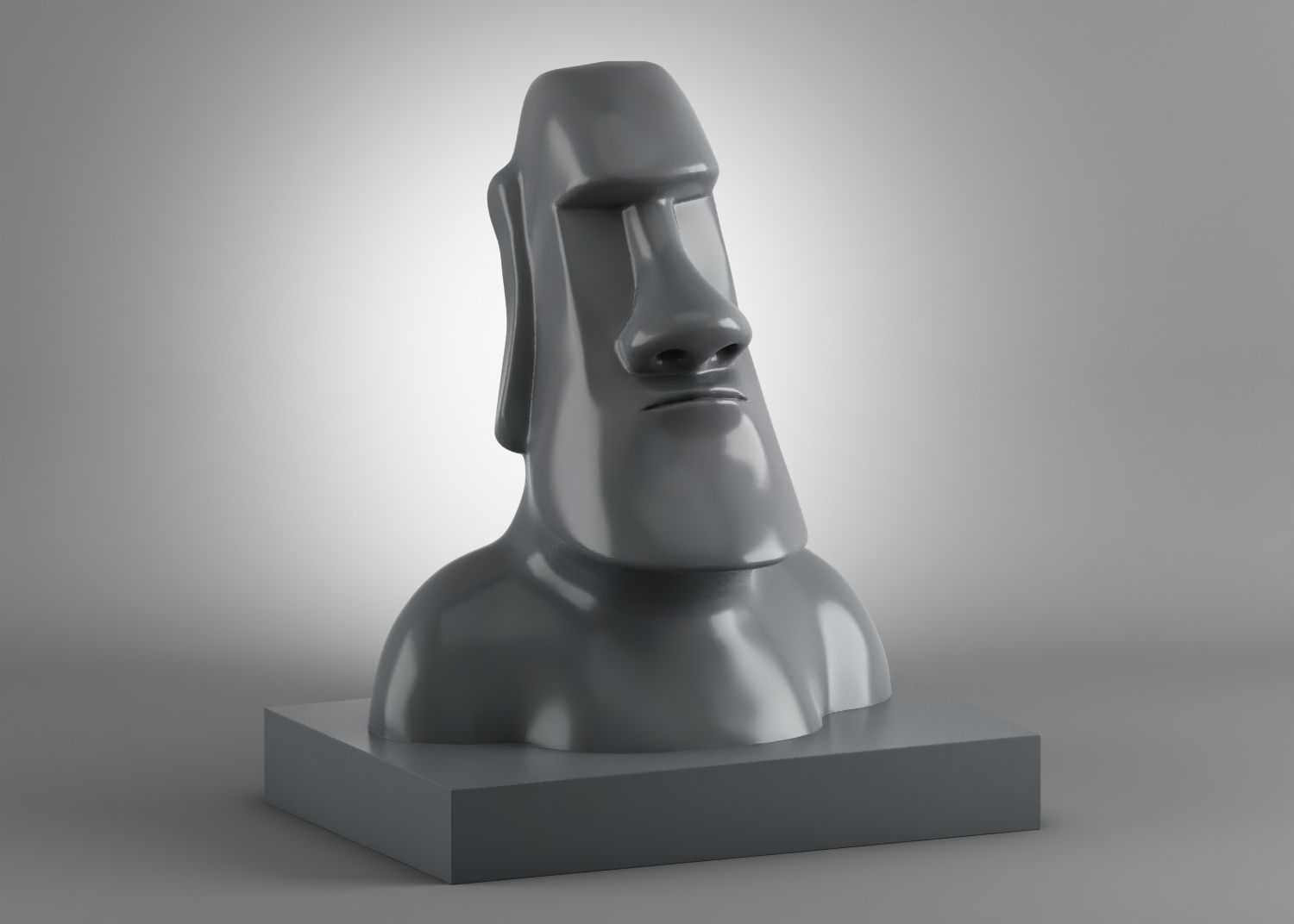 Moai 3d Print Model sculpture of man with beard 3D model 3D printable ...