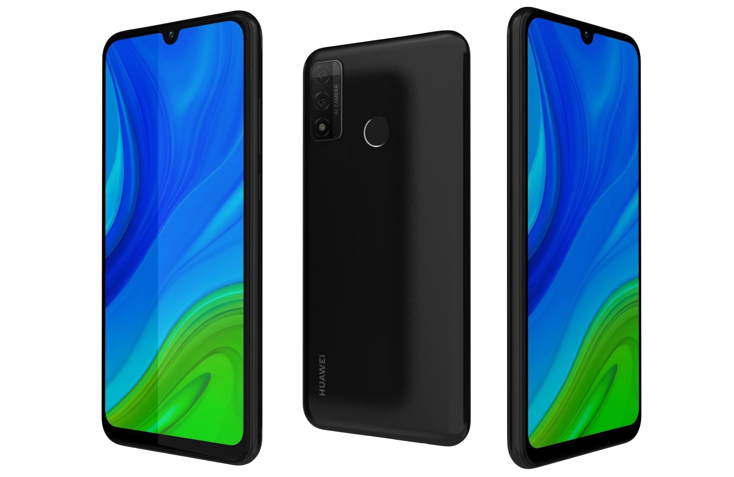 Huawei P smart 2020 Midnight Black 3D model | CGTrader