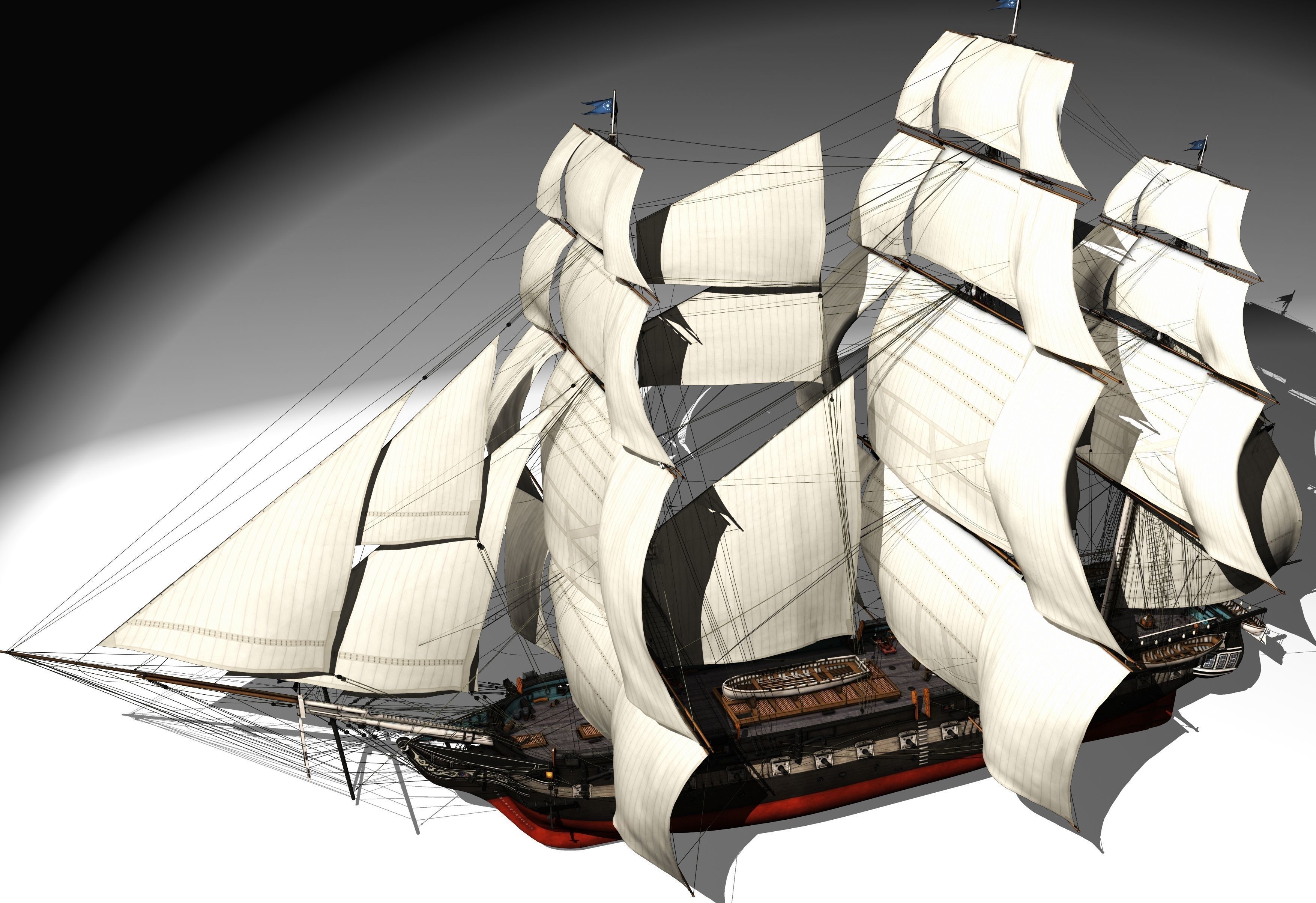 USS Constitution 3D model | CGTrader