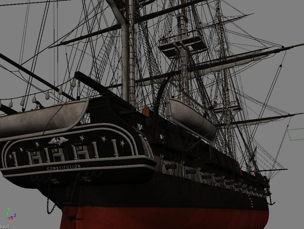 USS Constitution 3D model | CGTrader