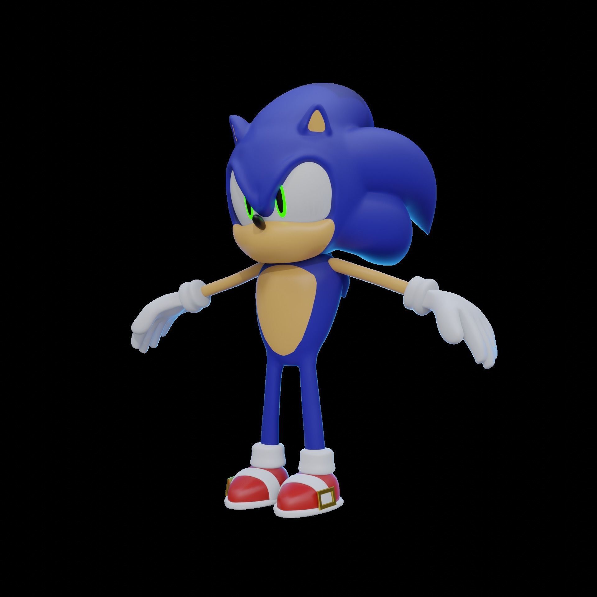 Sonic the Hedgehog 3D model rigged | CGTrader
