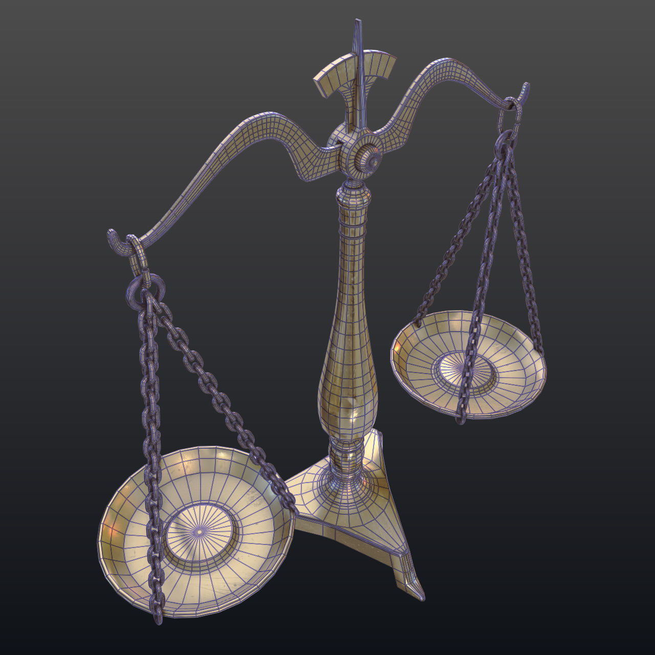 Balance scale 3D model | CGTrader
