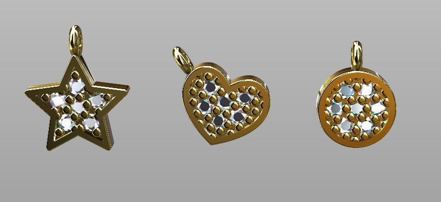 Small jewellery charms 3D model 3D printable | CGTrader