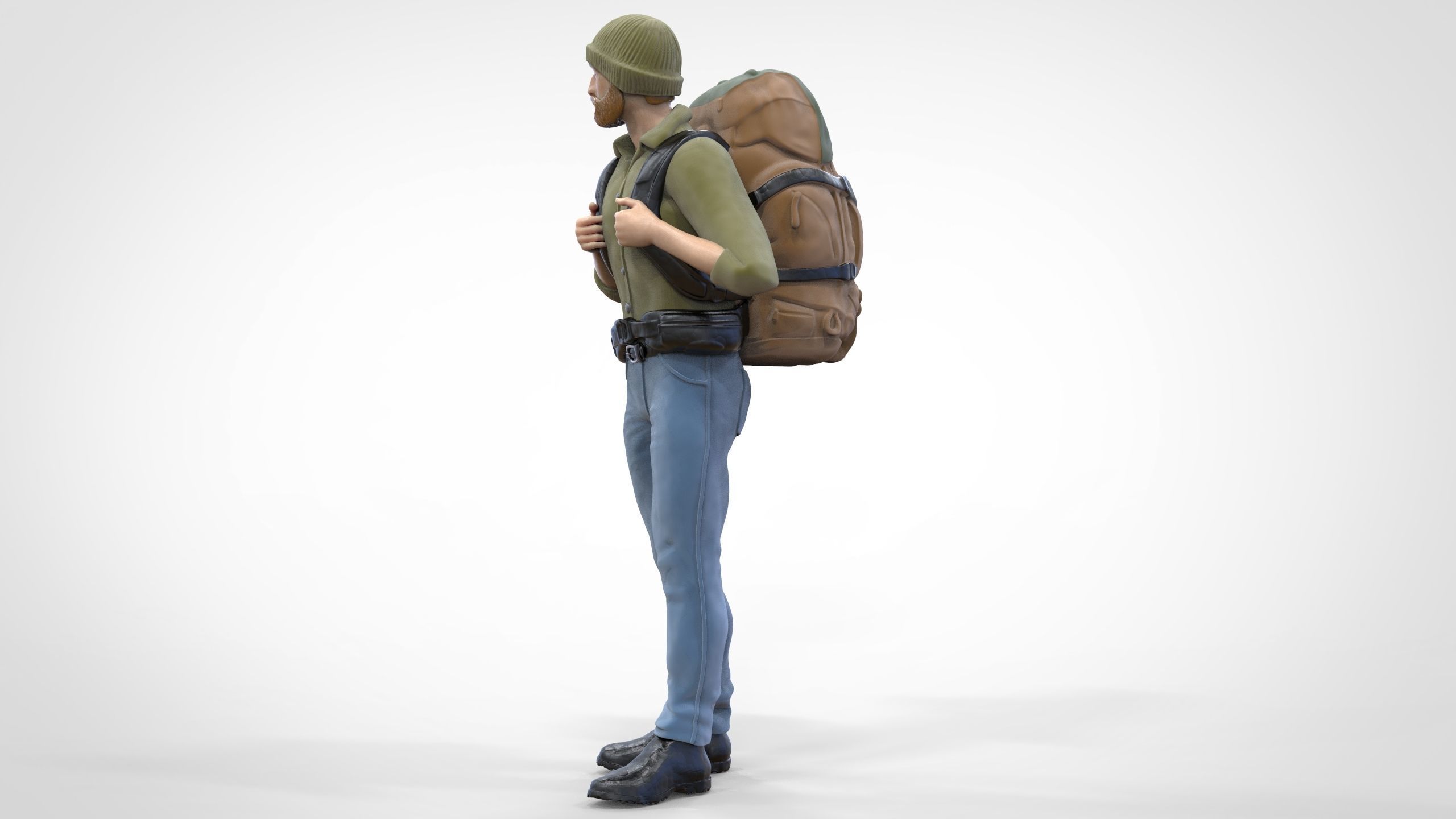 N1 Hiker 1 64 Miniature standing 3D model 3D printable | CGTrader