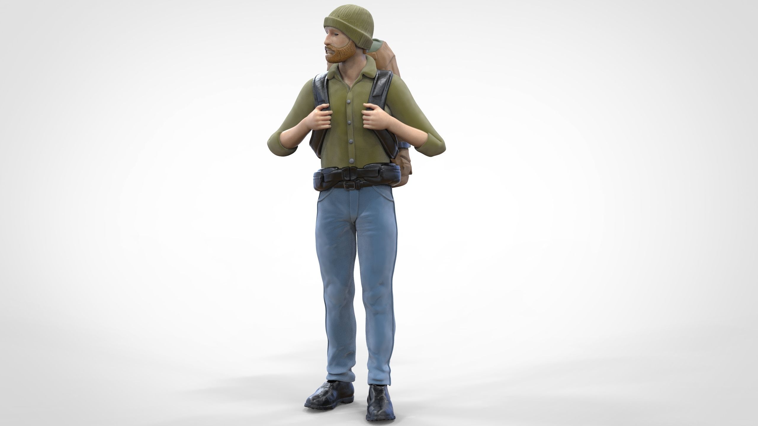 N1 Hiker 1 64 Miniature standing 3D model 3D printable | CGTrader
