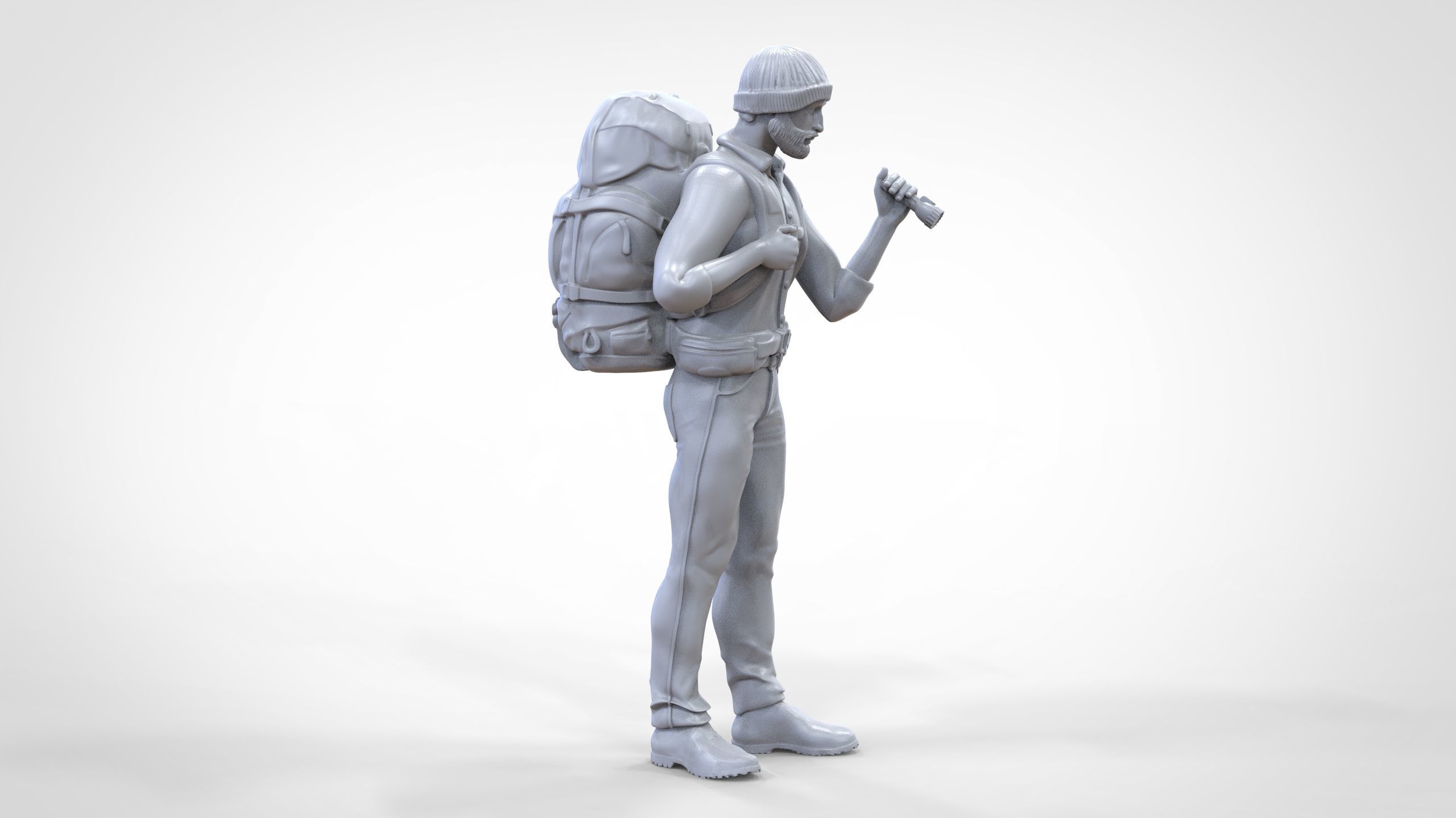 N1 Hiker 1 64 Miniature standing 3D model 3D printable | CGTrader
