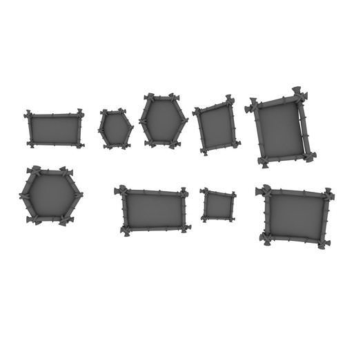 Tropical frames 3D model rigged | CGTrader