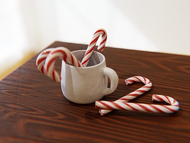 3D model Candy Cane VR / AR / low-poly | CGTrader
