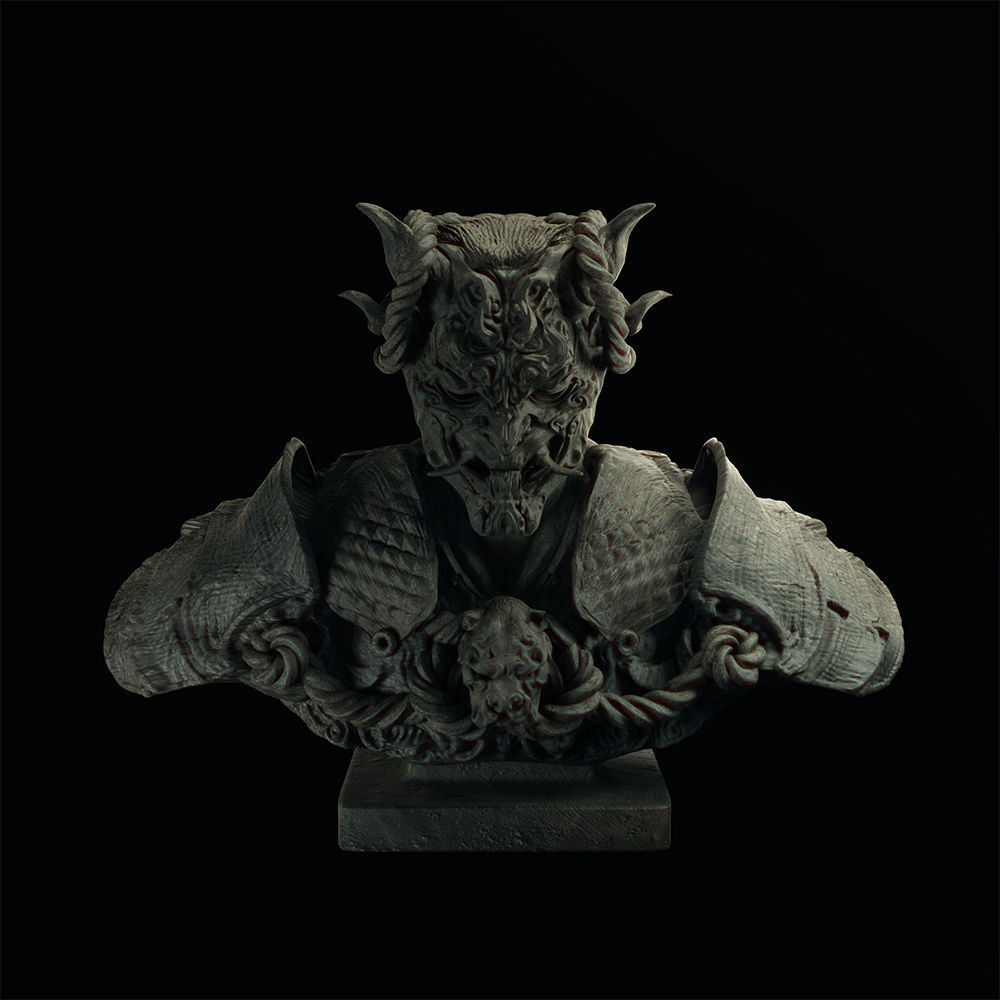 Demon Samurai Statue 3D model | CGTrader