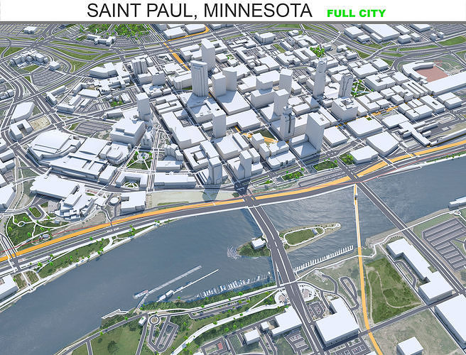3D model Saint Paul Minnesota USA VR / AR / low-poly | CGTrader