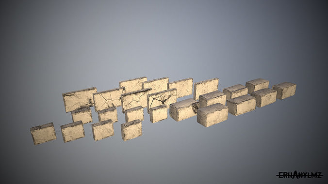3D model BrickPack VR / AR / low-poly | CGTrader