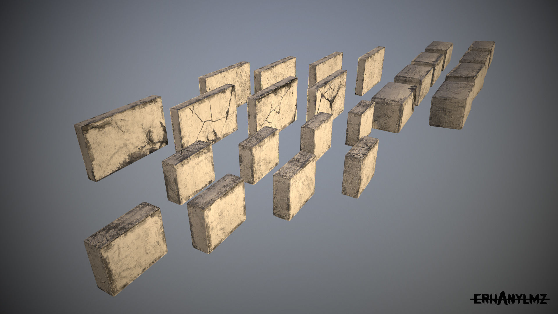 3D model BrickPack set of bricks VR / AR / low-poly | CGTrader