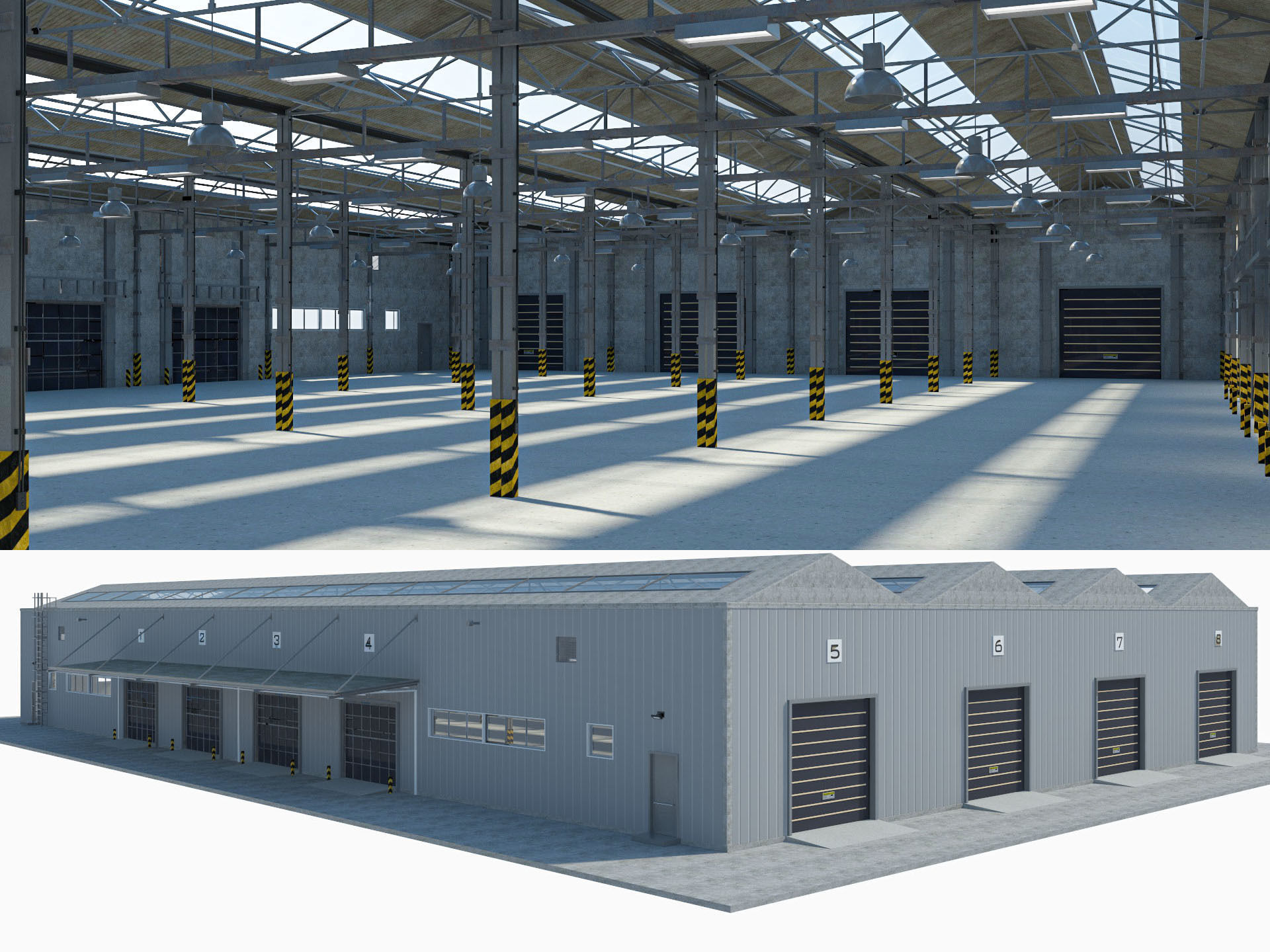 Warehouse Logistic 3 interior and exterior 3D model | CGTrader