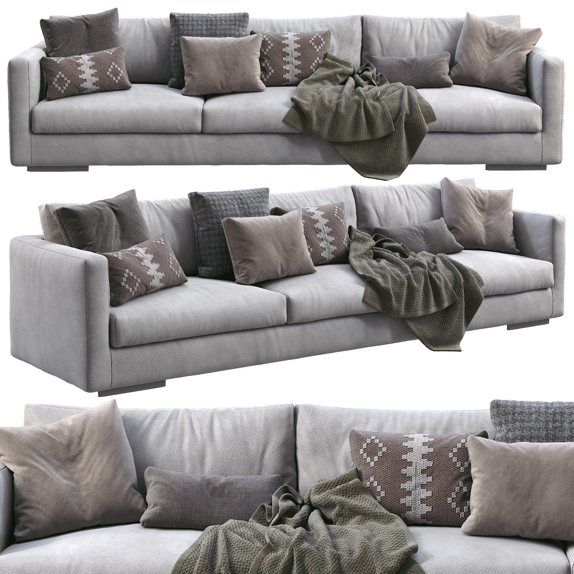 Flexform leather Sofa MAGNUM 3D | CGTrader