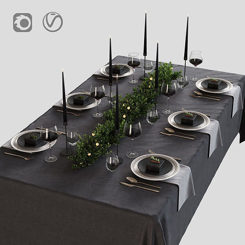 Decoration for table set 3D model 3D model | CGTrader