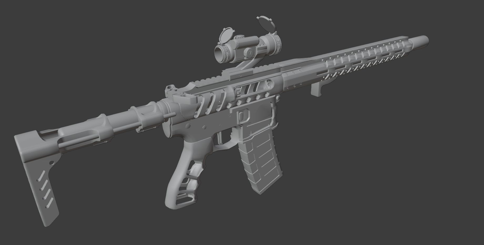 3D model Skeletonized AR15 Skelred VR / AR / low-poly | CGTrader