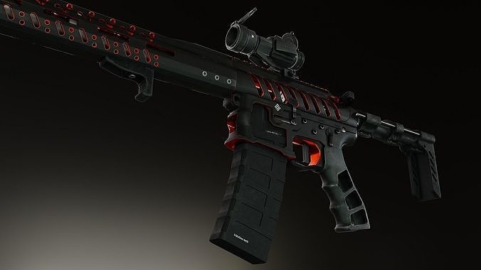 3D model Skeletonized AR15 Skelred VR / AR / low-poly | CGTrader
