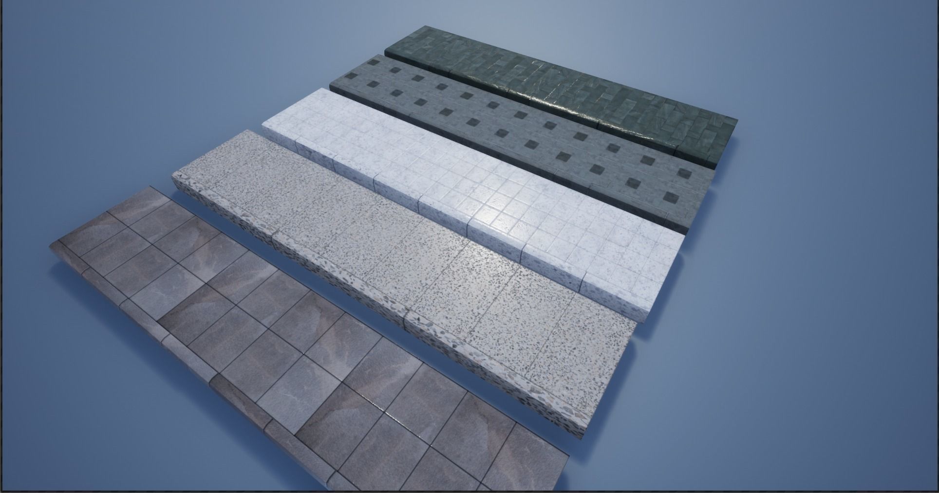 3D Model Collection PBR Modular Lowpoly Pavement Mega Pack VR / AR ...