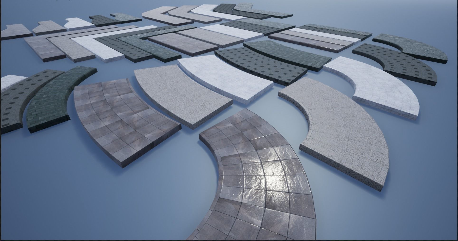 PBR Modular Lowpoly Pavement Mega Pack 3D Model Collection | CGTrader