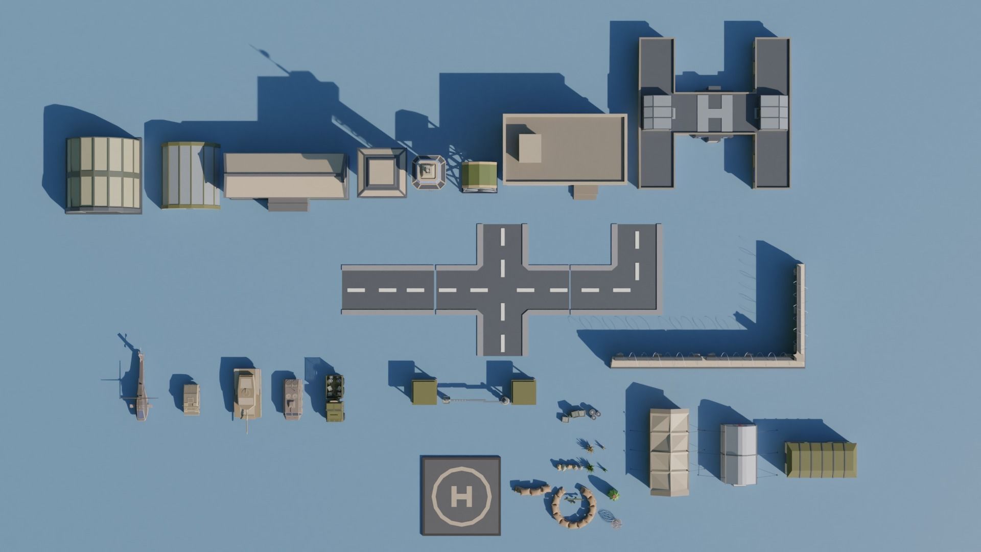 3D model Desert military base VR / AR / low-poly | CGTrader