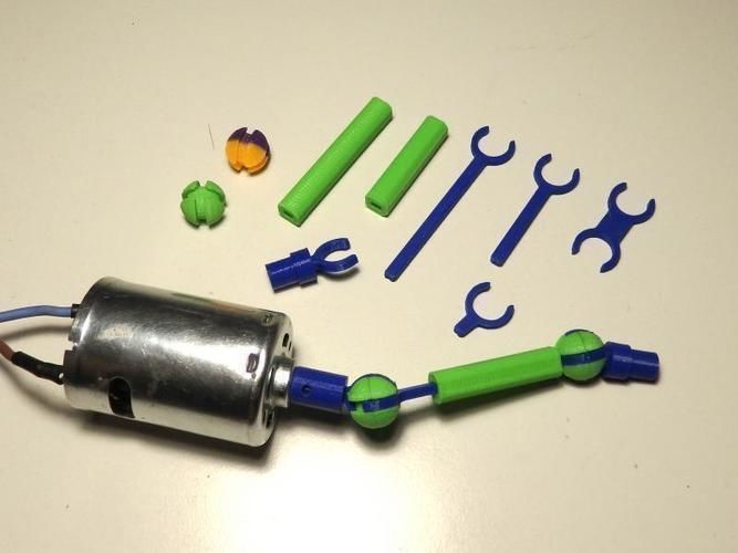 Spherical Gimbal - Cardanic Joint free 3D model 3D printable | CGTrader