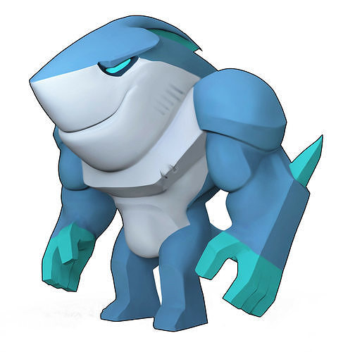 3D model Ice Shark Character - High Poly ZBrush Model VR / AR / low ...