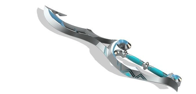 ZORA Silver Longsword Legend of Zelda Breath of the Wild 3D model 3D ...