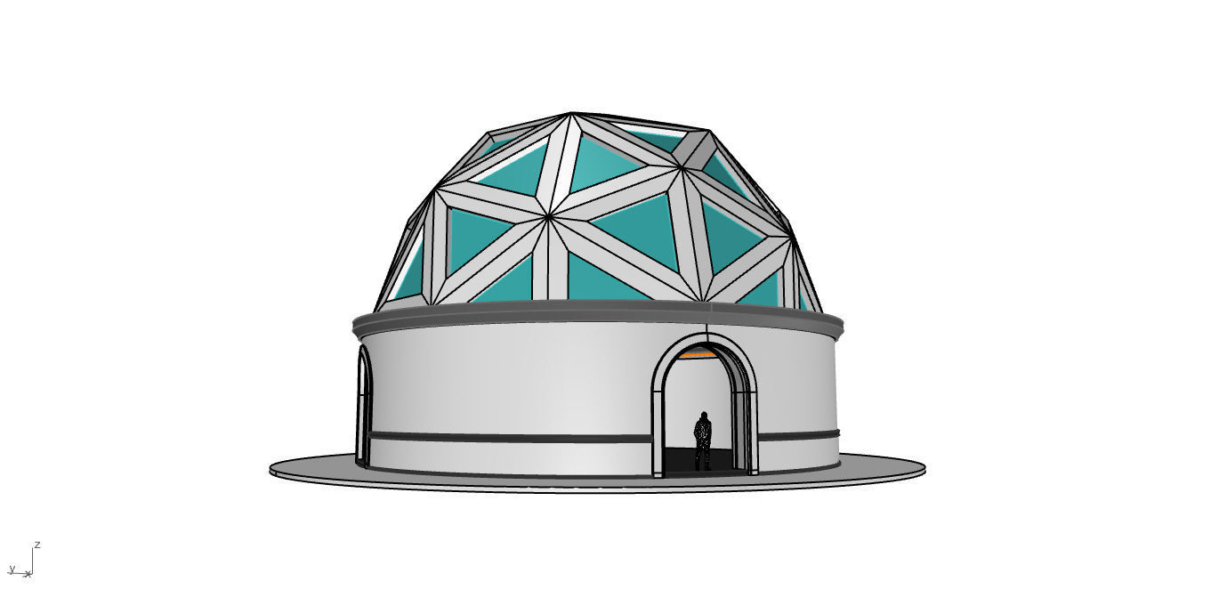 Geodesic Dome Pavilion Architectural Structure V1 3D model | CGTrader