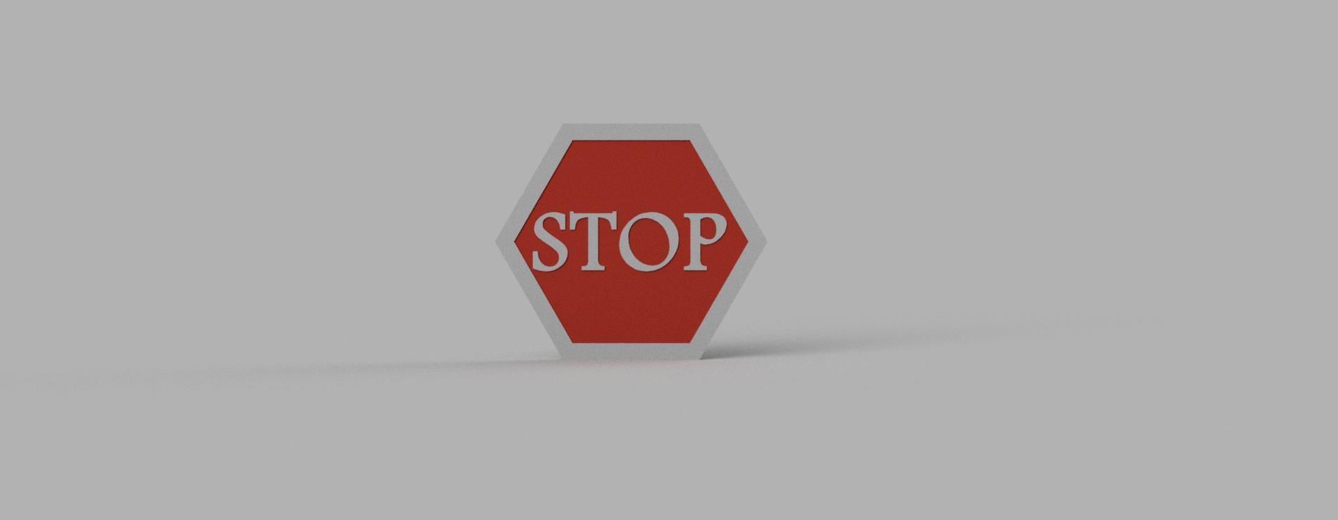 3D model Road STOP sign VR / AR / low-poly | CGTrader
