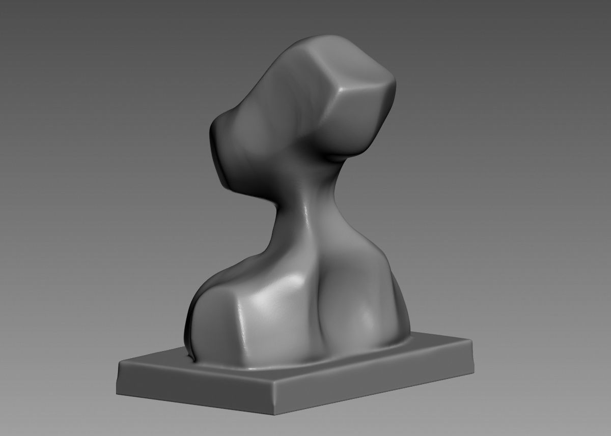 Modern Bust Sculpture 3d print model 3D model 3D printable | CGTrader