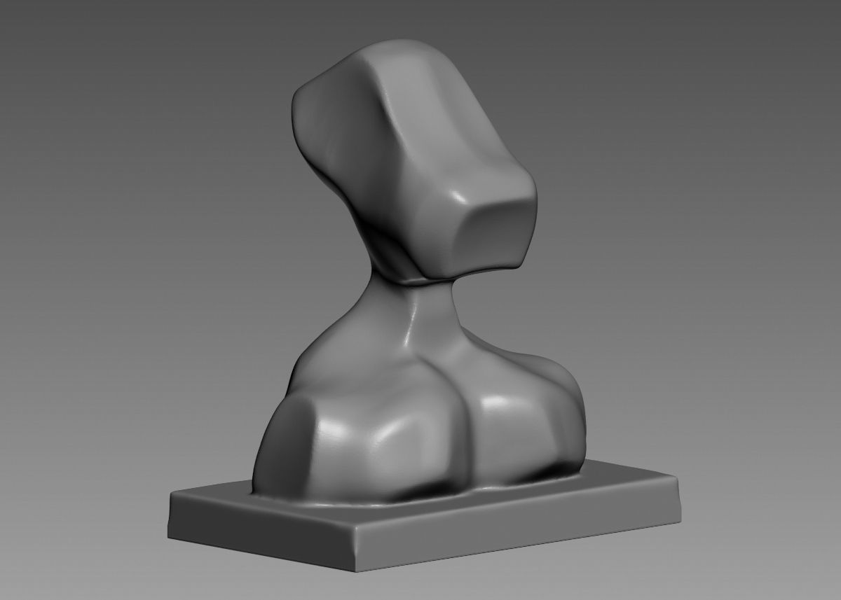 Modern Bust Sculpture 3d print model 3D model 3D printable | CGTrader