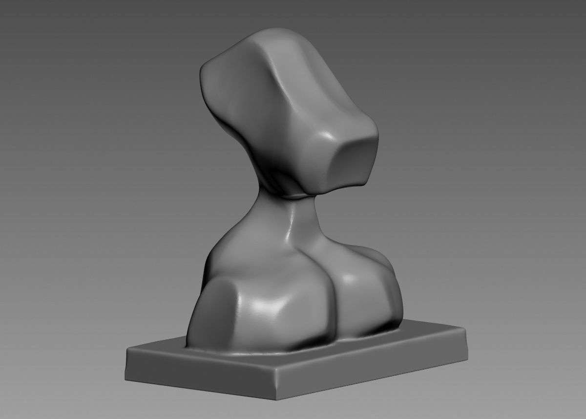 Modern Bust Sculpture 3d print model 3D model 3D printable | CGTrader
