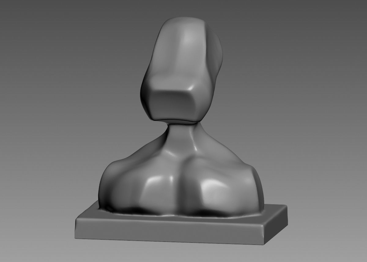 Modern Bust Sculpture 3d print model 3D model 3D printable | CGTrader