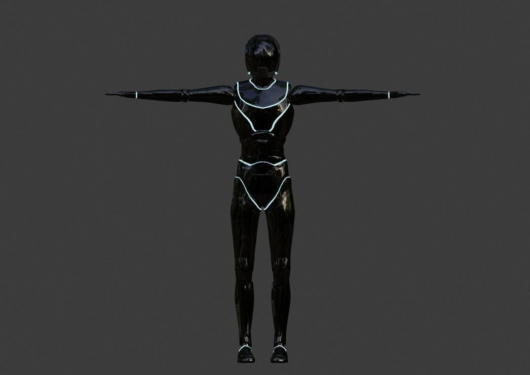 Sci Fi Woman free 3D model animated rigged | CGTrader