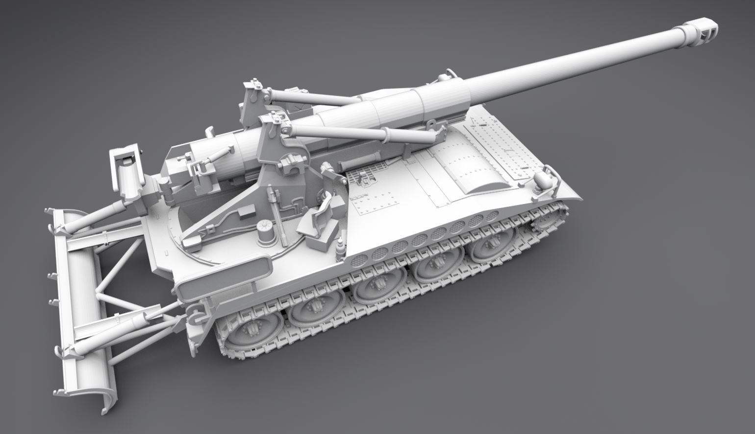M110A2 Artillery Scale Model 3D model 3D printable | CGTrader