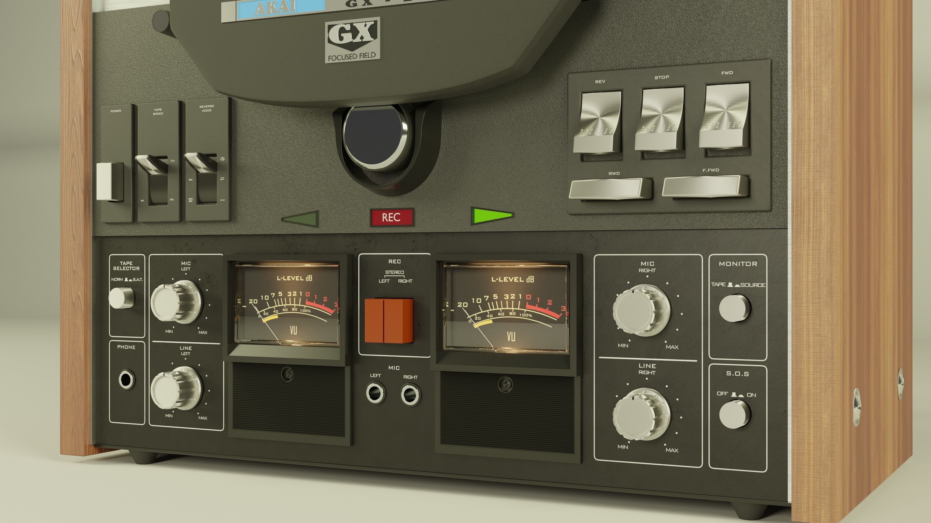 Akai GX-260D stereo tape recorder 3D model | CGTrader